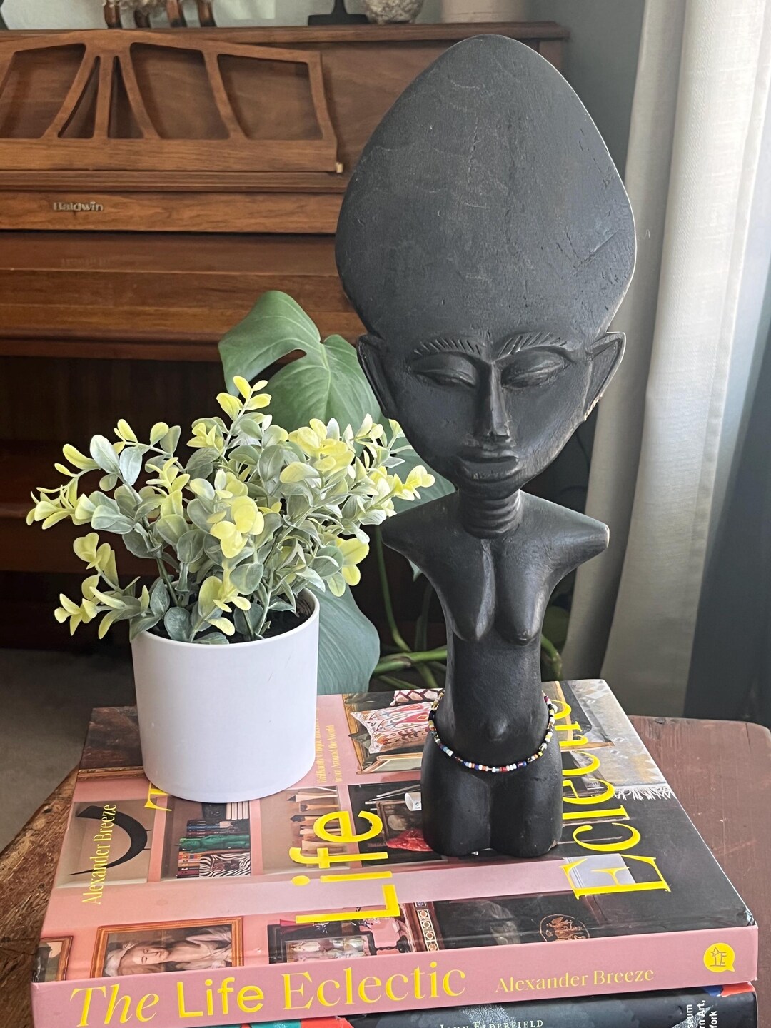Carved Wooden African Fertility Doll, Female, Akua'ba, or Akwaba/akuba ...