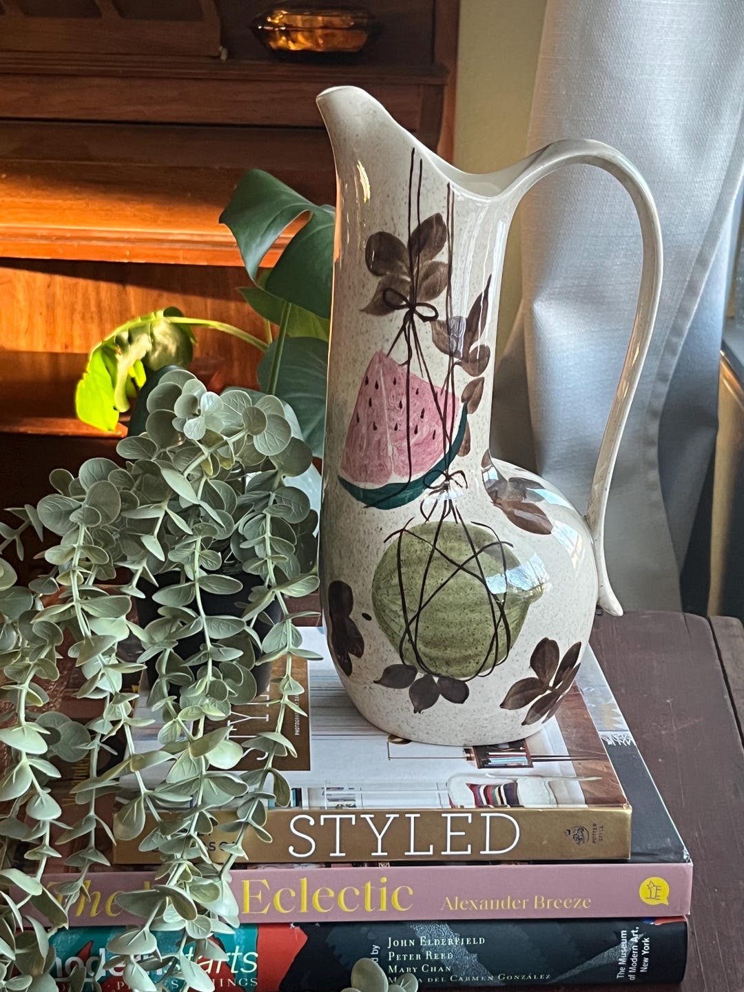 Red Wing Pottery Pitcher, Tampico Pattern - Etsy