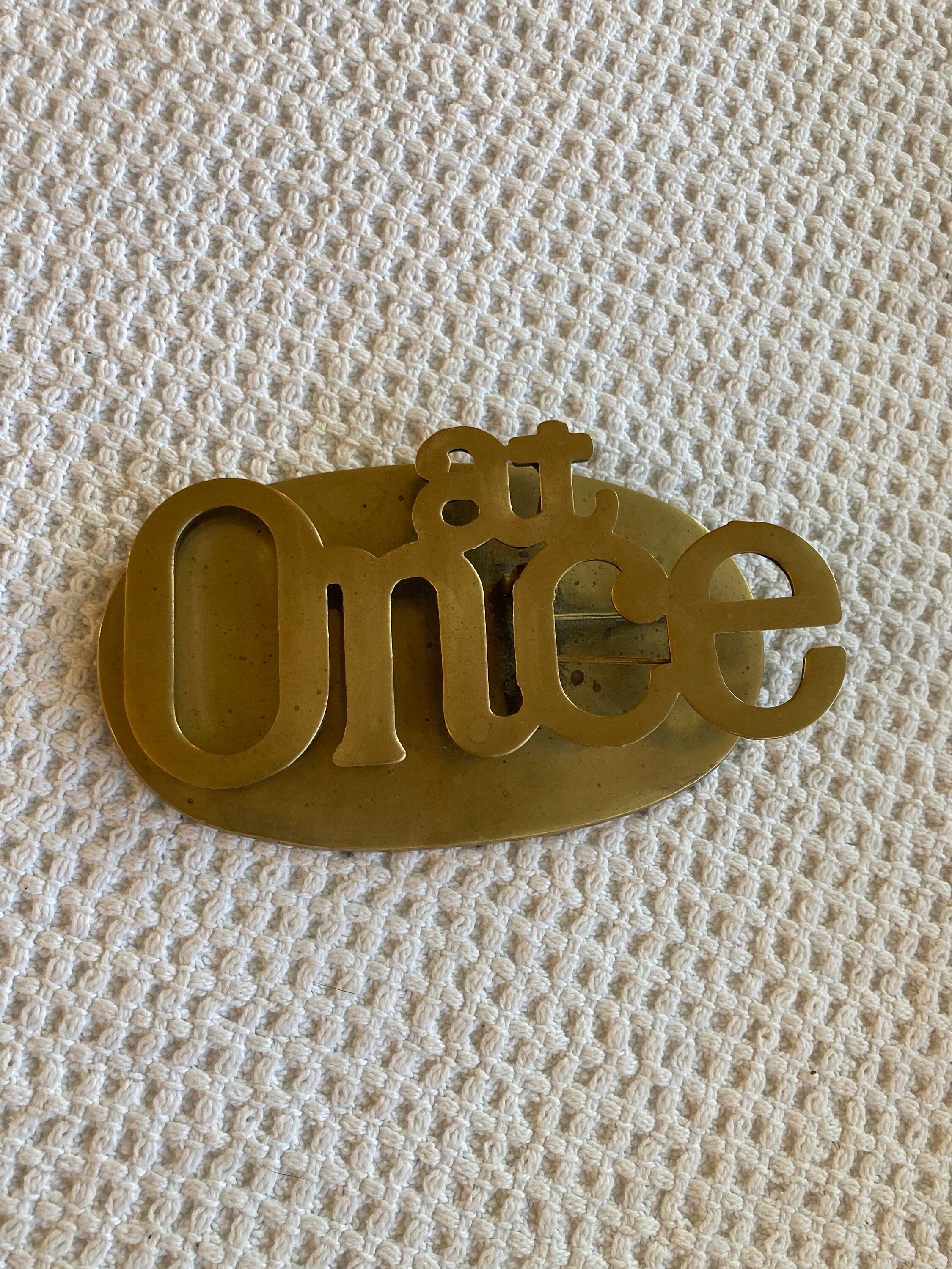 Large Brass Clip, Paperweight, “at Once” - Etsy