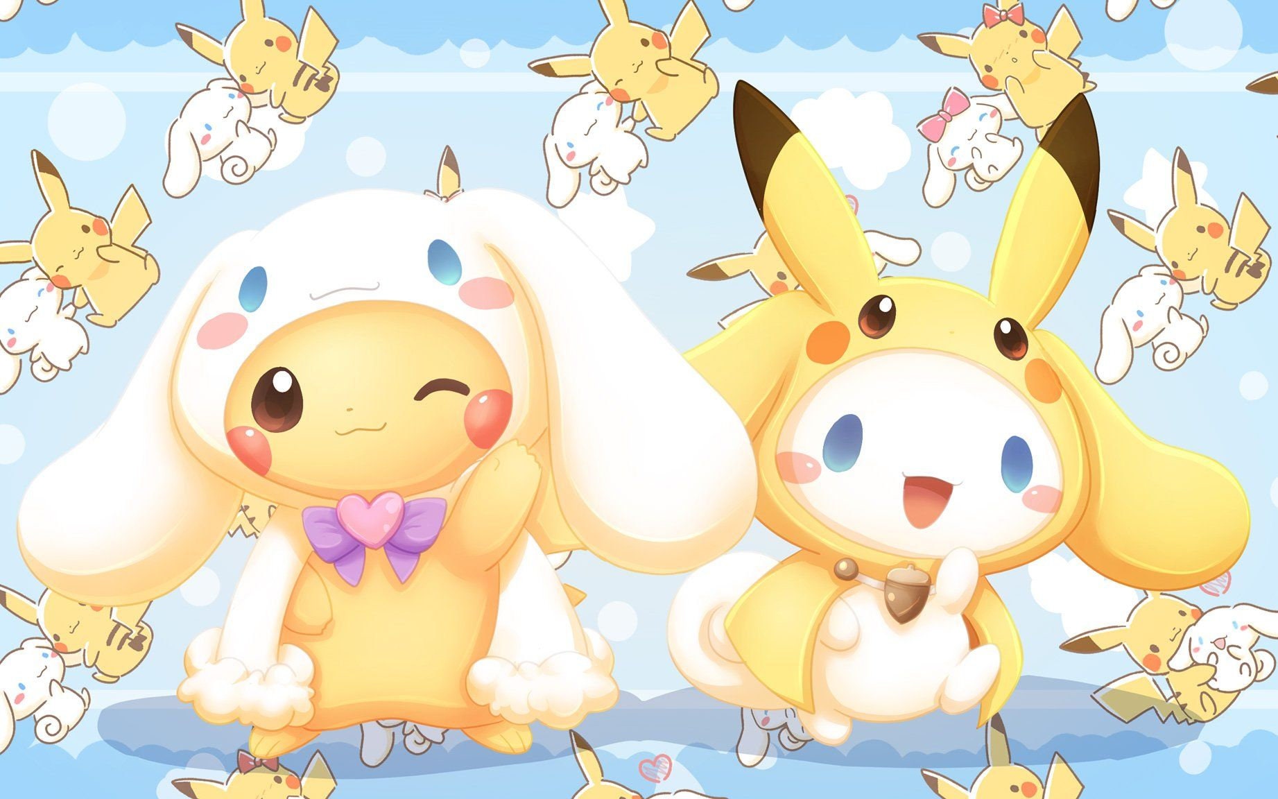 Pikachu and Cinnamoroll Unite - Etsy