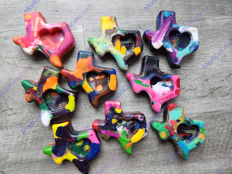 Texas Shaped Crayon Crayons Color Gift Holiday Texas - Etsy