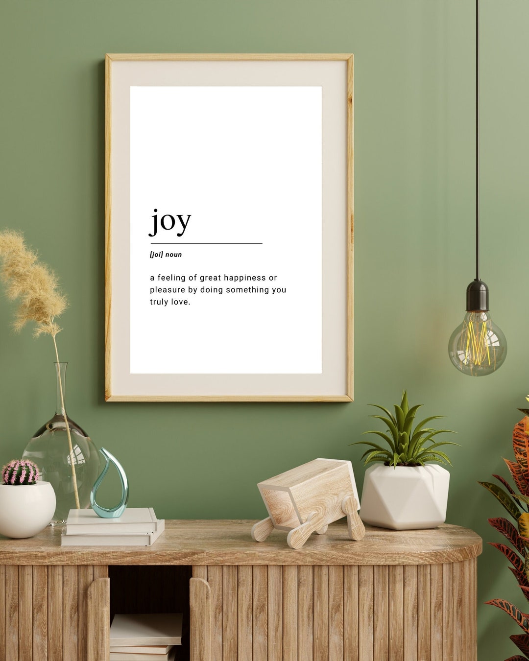 Joy Definition Love Family Posters for Home Decor Nouns Minimalistic ...