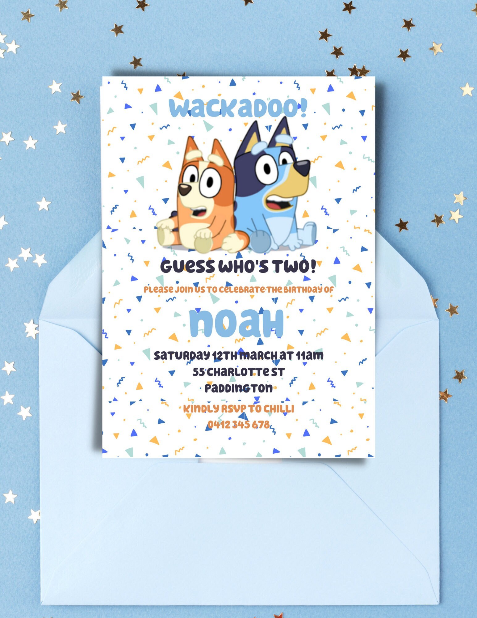 Bluey Invitation Bluey Theme Second Birthday Bluey Party - Etsy Australia