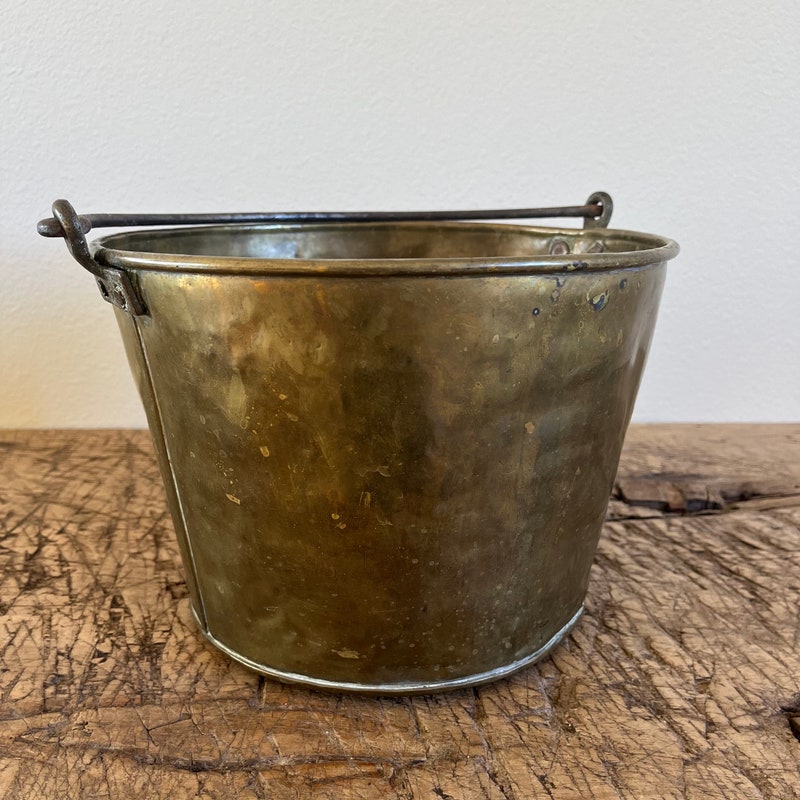 Antique Brass Bucket - Etsy