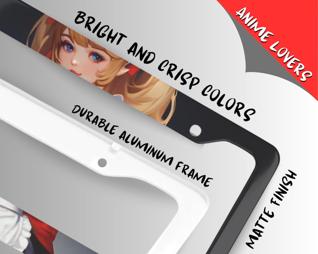Anime License Plate Frame Adorable Maid - Etsy