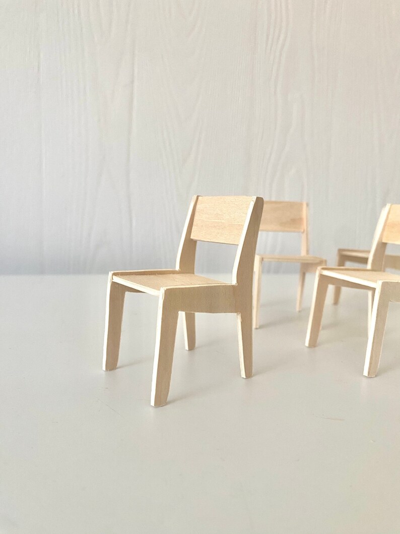 1/12 Scale Dollhouse Miniature Modern Chair - Etsy