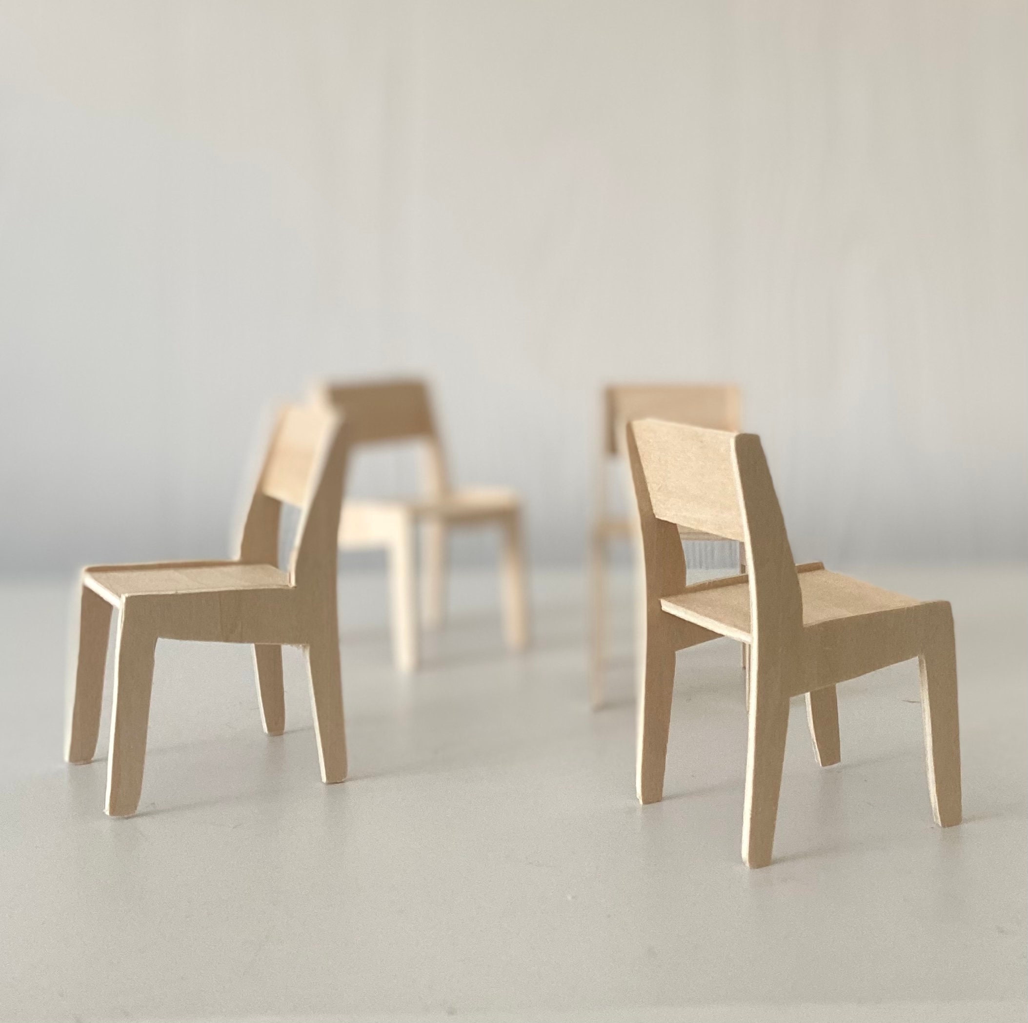 1/12 Scale Dollhouse Miniature Modern Chair - Etsy