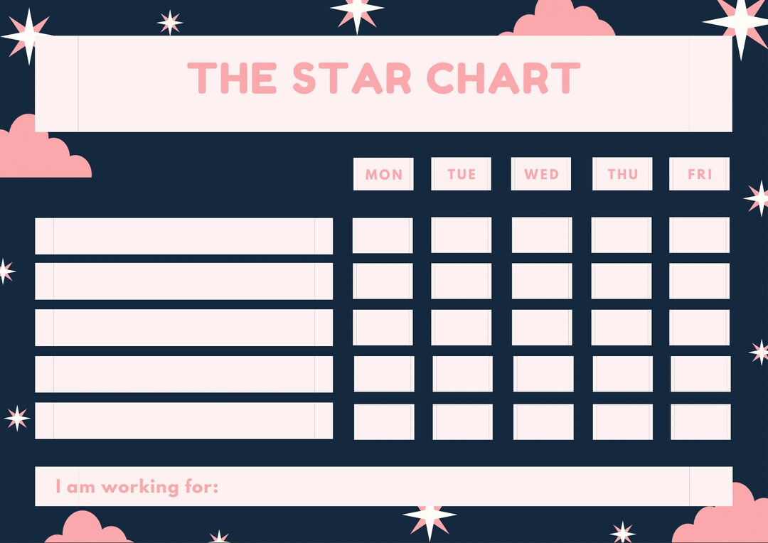 Printable Star Chart - Etsy