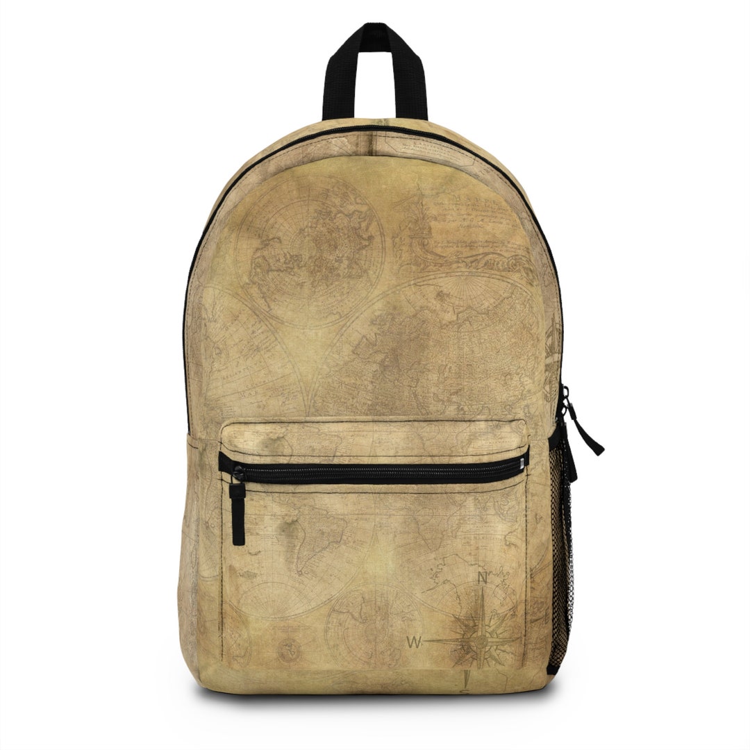 Vintage Map Backpack - Etsy