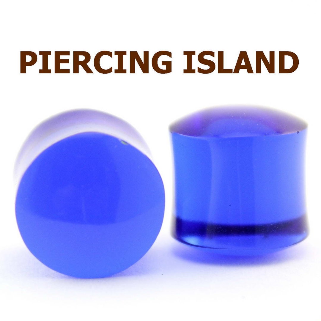 258 Very Very Rare Dark Blue Obsidian Stone Plugs Piercings Gauges ...