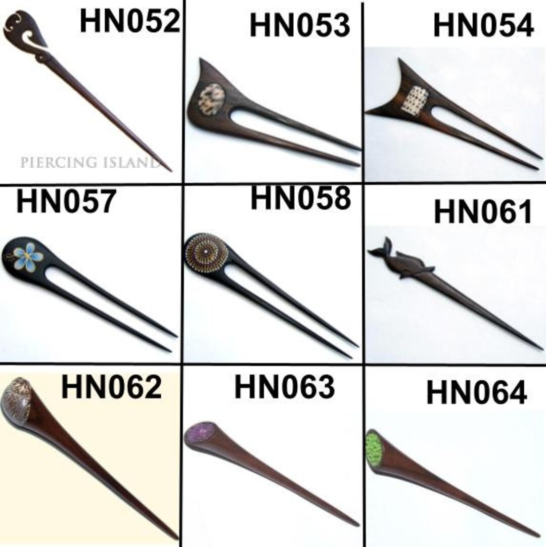 One/two Pronged Hair Pin, Hand Painted Designs, Maori, Aboriginal ...