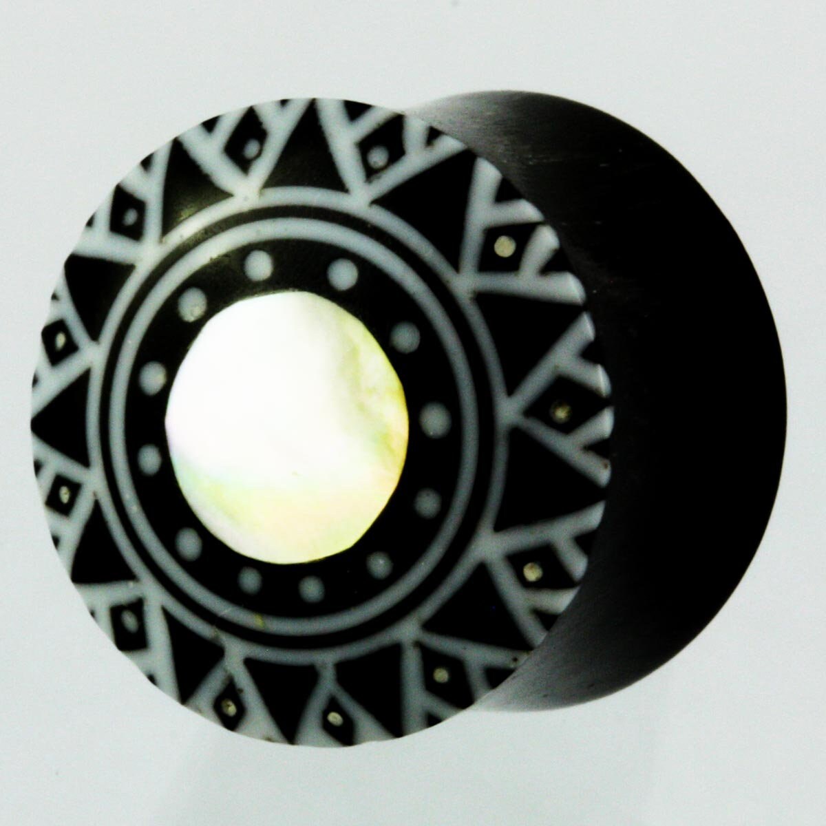 315 Buffalo Horn Plugs Star Gauges Pair Carved Earrings Piercings ...