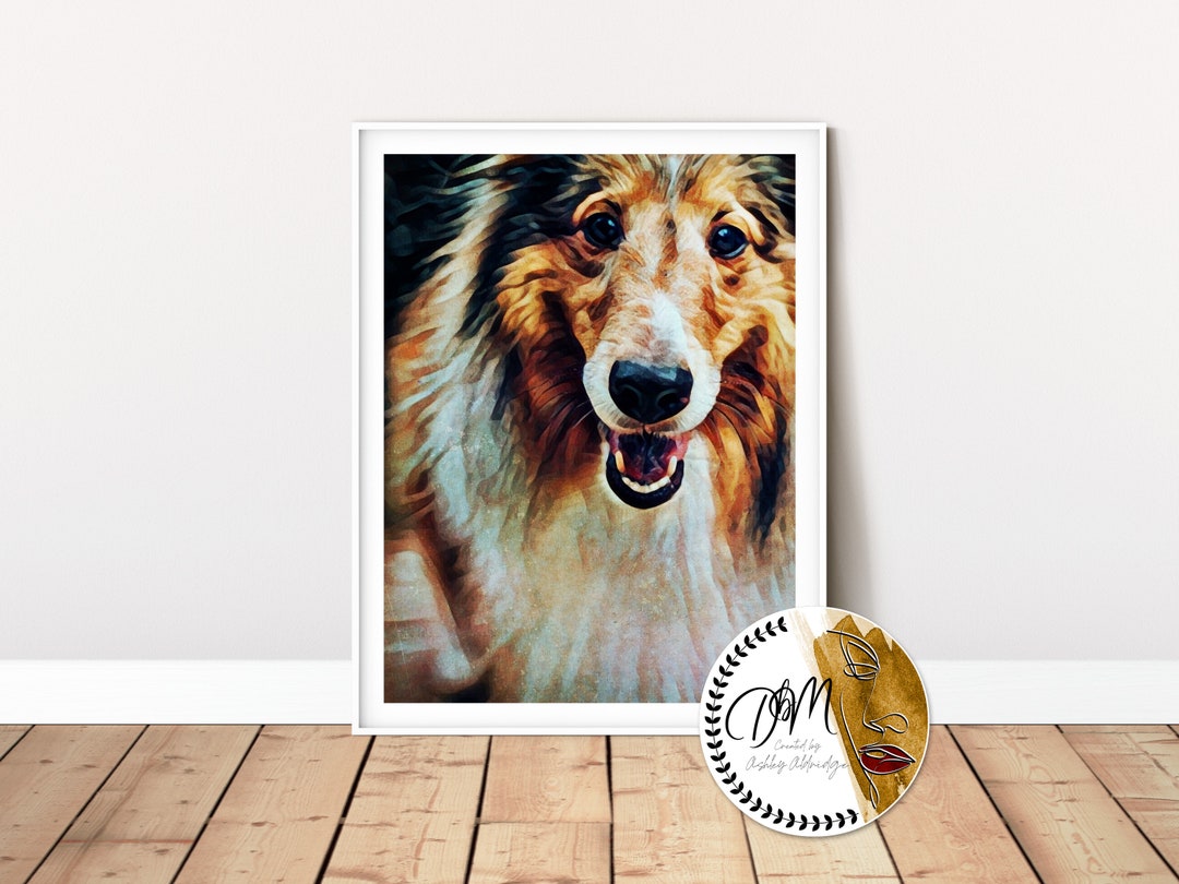 Rough Collie Print Rough Collie Art Rough Collie Decor Dog - Etsy UK