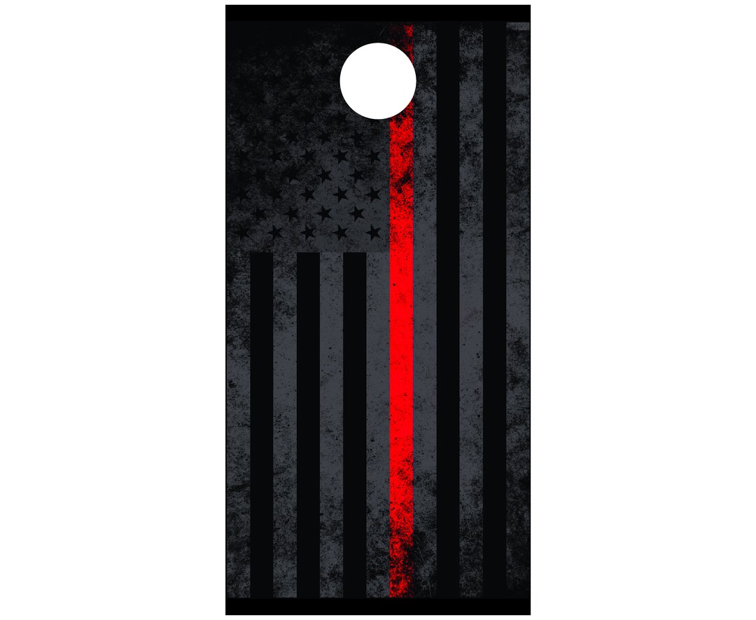 Cornhole Board Wrap Thin Red Line - Etsy