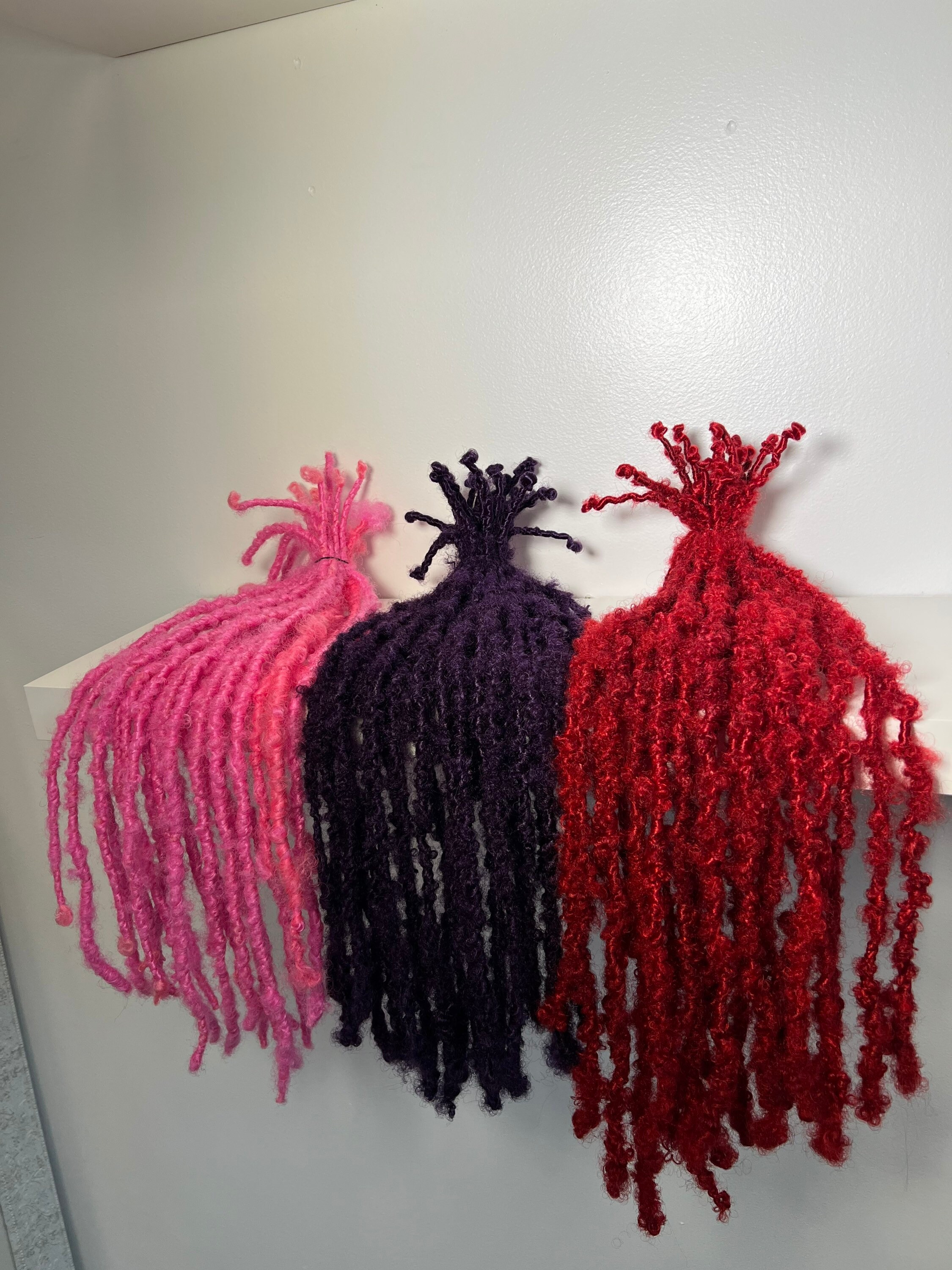 Red 100% Prelooped Crochet Handmade Locs Distressed Locs - Etsy