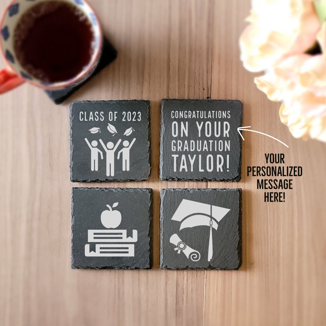 Graduation Gift, Personalized Graduation Coasters, Class of 2023 ...
