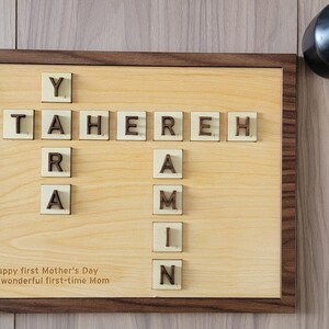 Family Scrabble Tile Sign, Family Names, Scrabble Board Sign, Scrabble ...