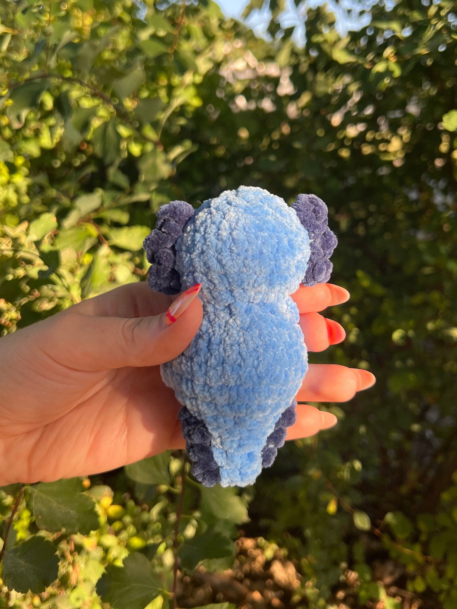 Baby Blue Axolotl, Handmade Crochet Plushy, Stuffed Animal - Etsy