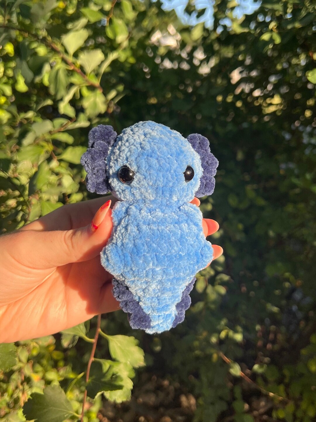 Baby Blue Axolotl, Handmade Crochet Plushy, Stuffed Animal - Etsy