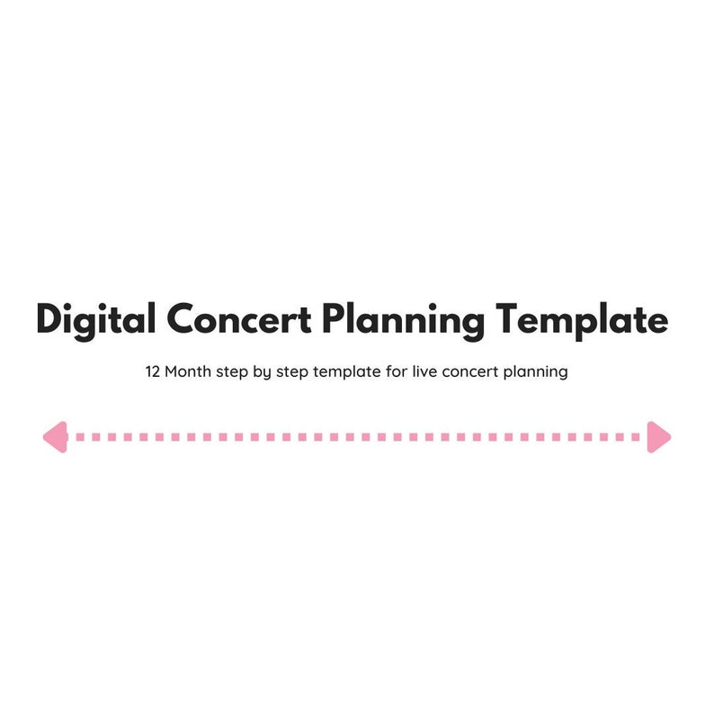 Digital Concert Planning Timeline - Etsy