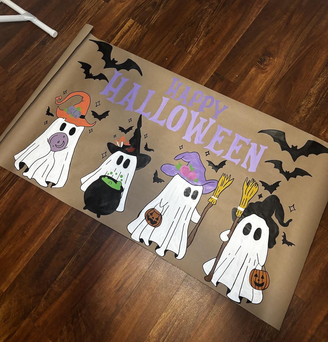 HALLOWEEN PAINTED BANNERS: Pre-made | Ready to Ship Halloween Themed ...