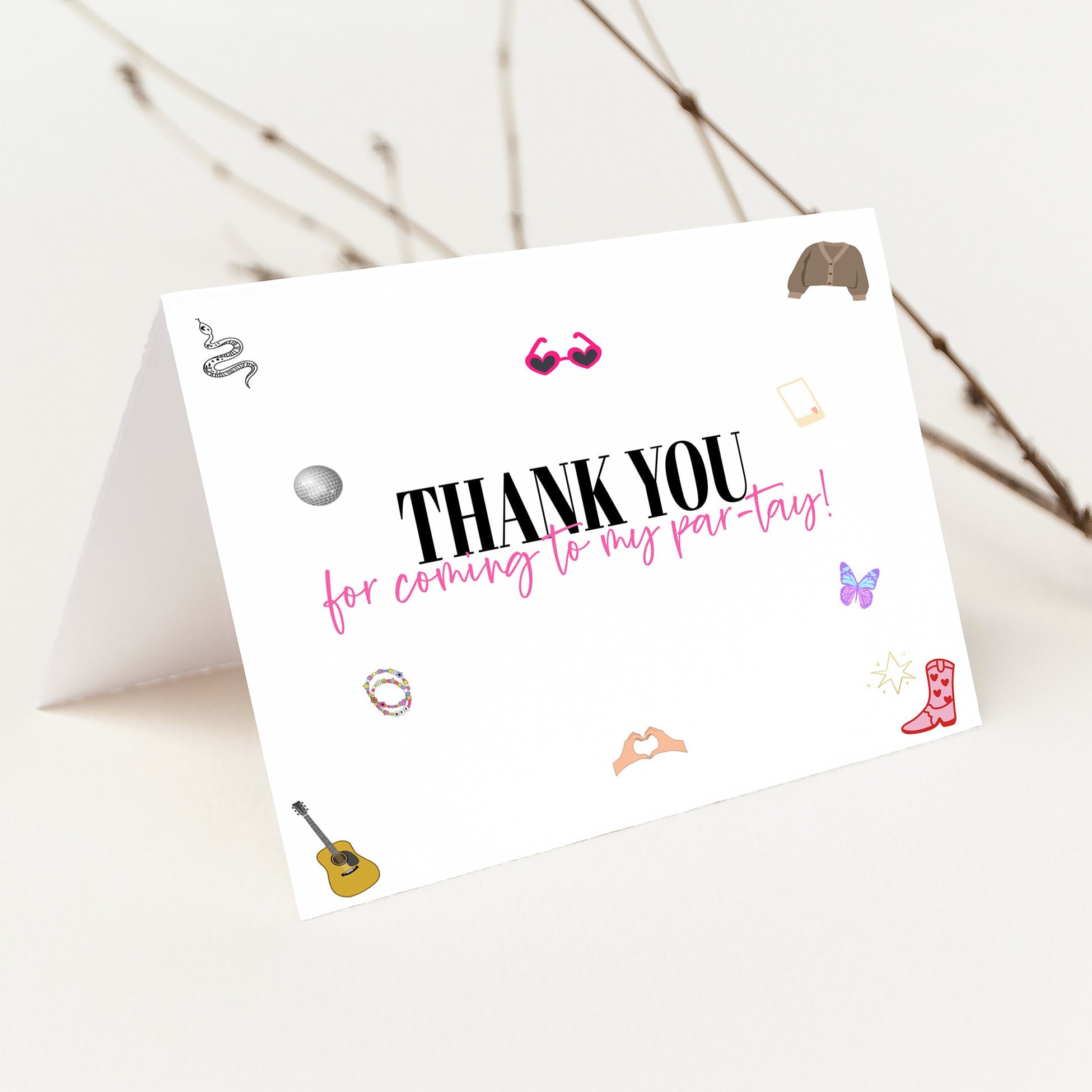 Taylor Eras Thank You Card, Swift Poster, Card Template, Taylor Digital ...