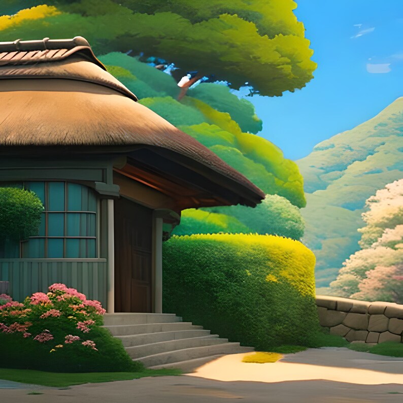 Ghibli Background Painting Studio Ghibli Art Print Ghibli - Etsy