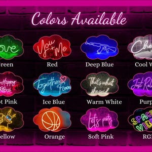 Custom Neon Sign Name Neon Sign Wedding Neon Sign Aesthetic Neon Sign ...