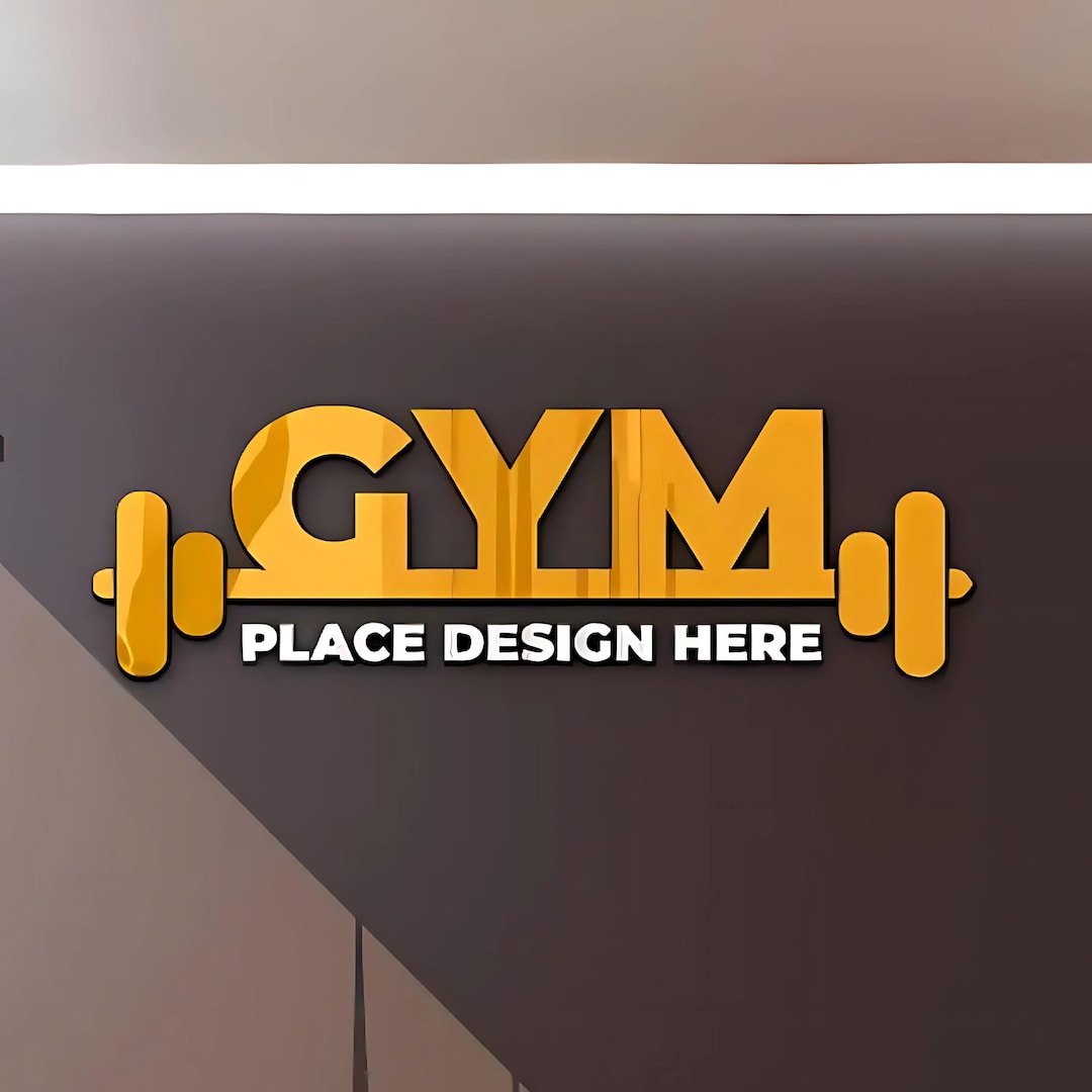 Custom 3D Metal Gym Sign, Laser Cut Metal Business Name Sign ...