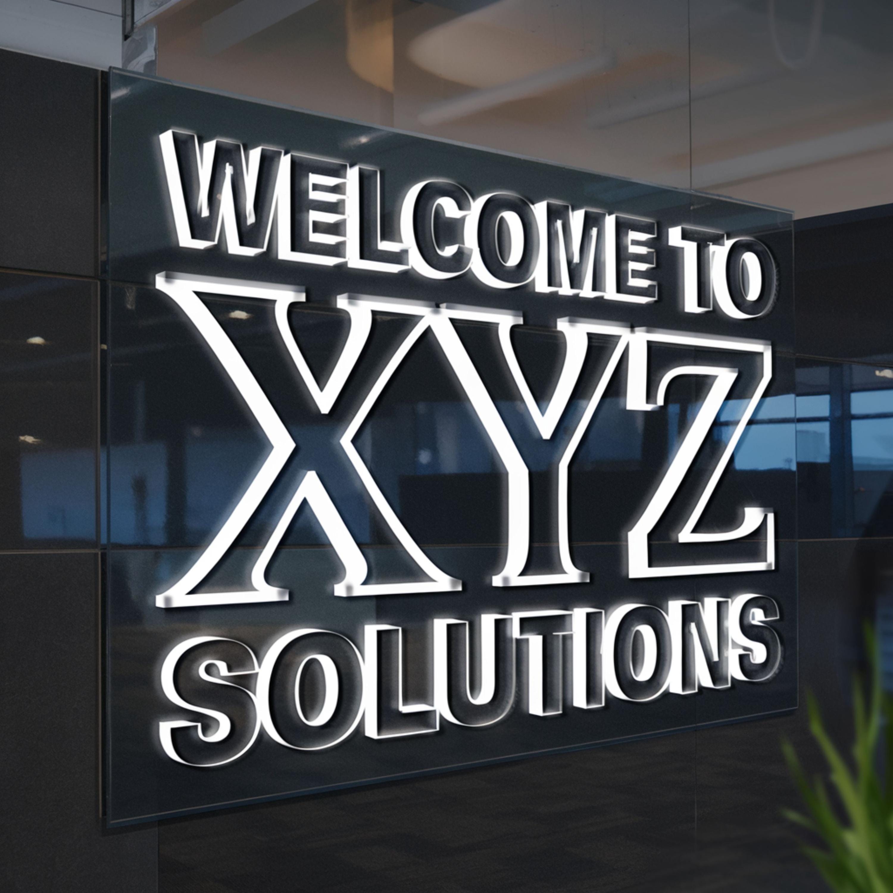 Custom 3D Metal Backlit Sign, Personalized LED Business Logo Sign ...