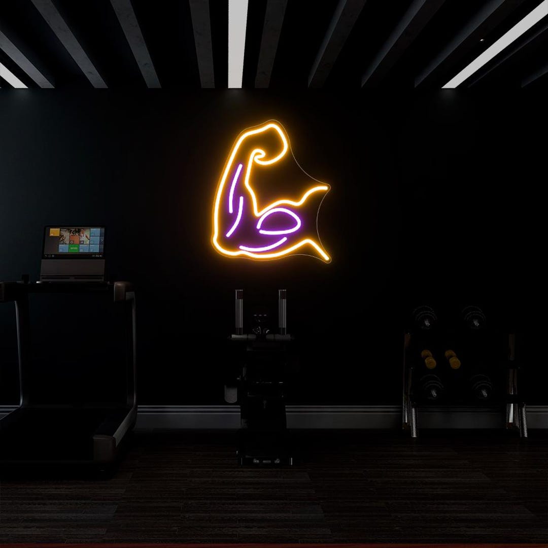 Arm Muscles Neon Sign Bicep Neon Sign Fitness Neon Sign Gym Neon Sign ...