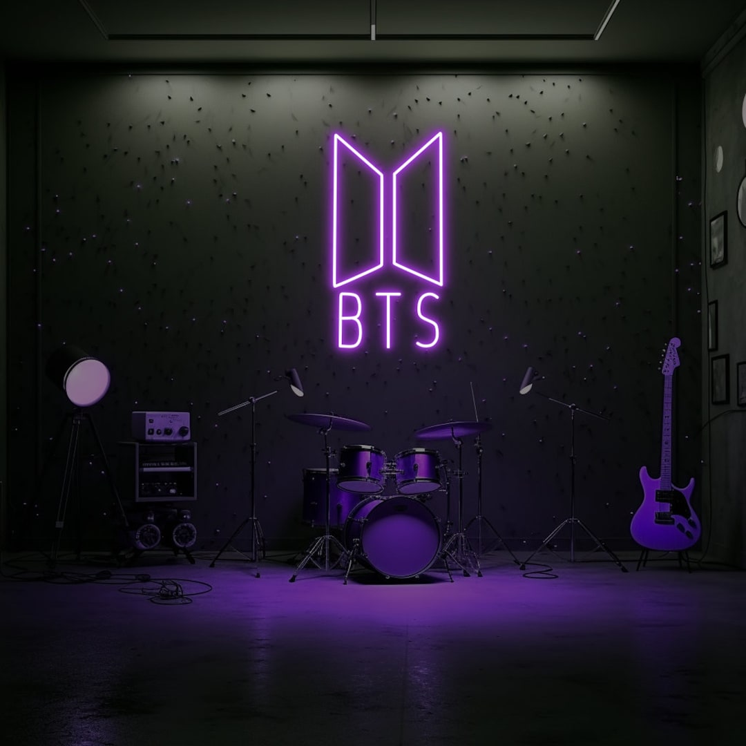 BTS Logo Neon Sign | Neon Sign Bedroom | BTS Led Sign | Music Lover ...