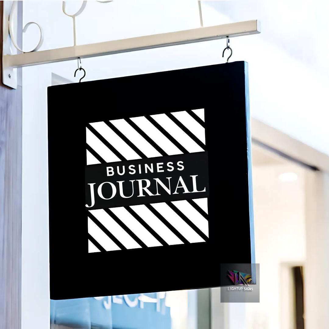 Custom Double Sided Flag Sign, Trendy Metal Blade Sign for Storefront ...