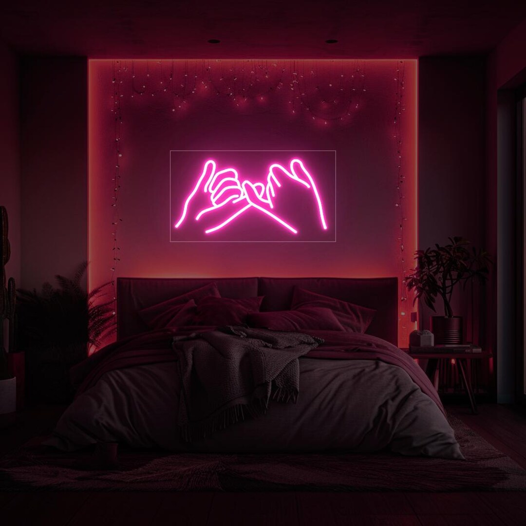 Pinky Promise Neon Sign Pinky Promise Led Sign Neon Sign Bedroom Bar ...