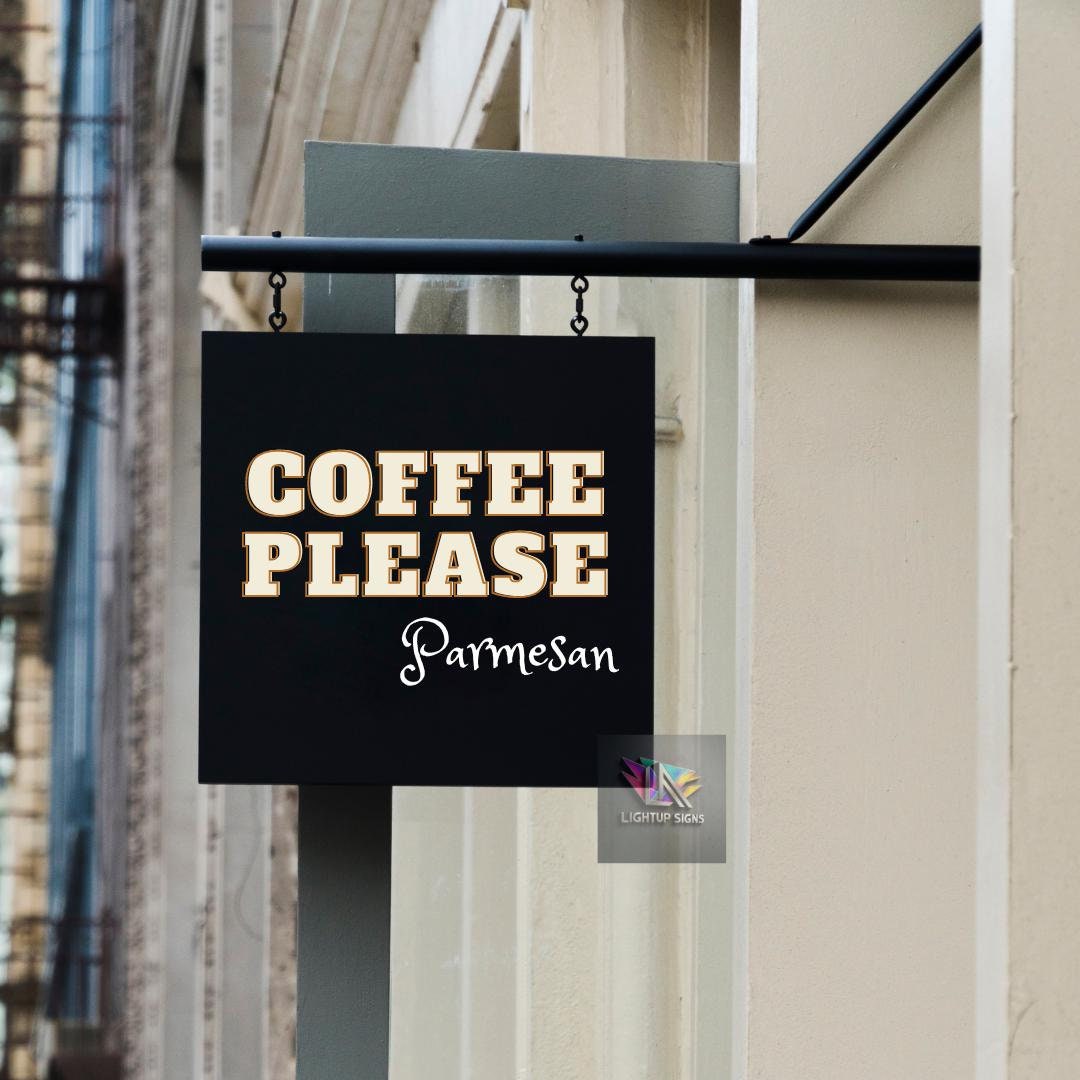 Custom Double Sided Flag Sign, Trendy Metal Blade Sign for Storefront ...