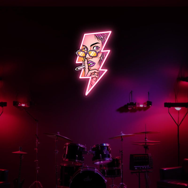 Neon Face Sign - Etsy