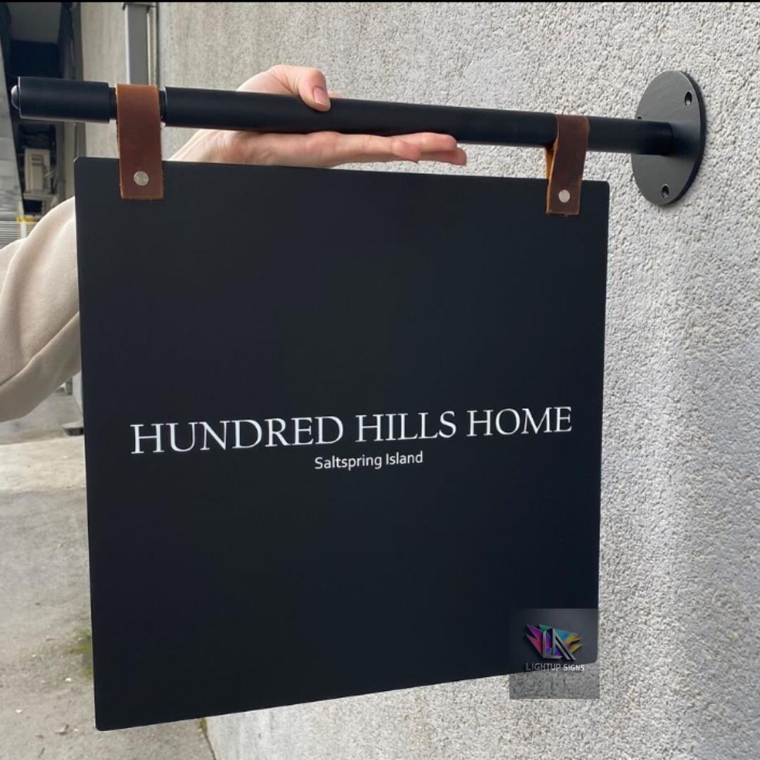 Trendy Metal Blade Sign, Metal Hanging Blade Sign, Custom Double Sided ...