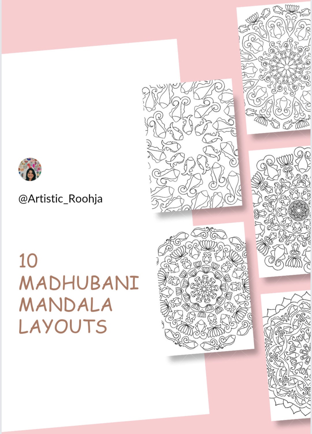 Madhubani Mandala Coloring Pages, Mandala Coloring Pages, Madhubani ...