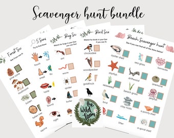 Printable Scavenger Hunt Bundle for Kids Indoor and Backyard - Etsy