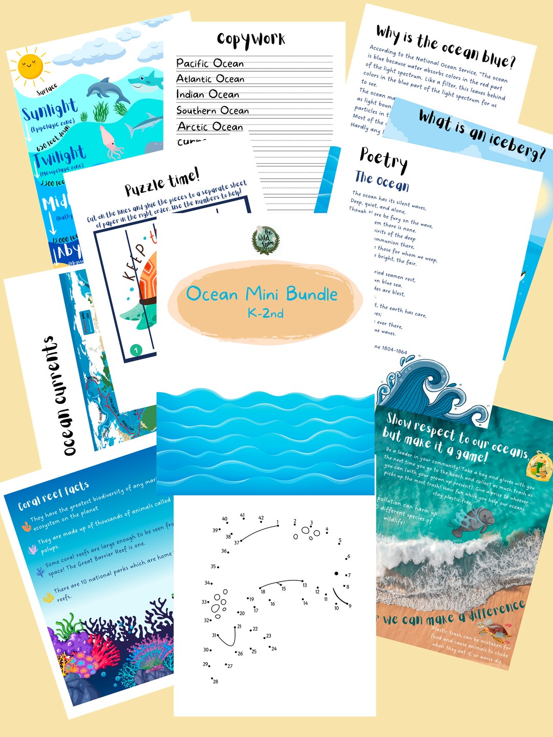 Ocean Mini Bundle Printable Elementary Unit - Etsy