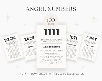 Angel Number Messages & Affirmation Oracle Deck 53 Cards - Etsy