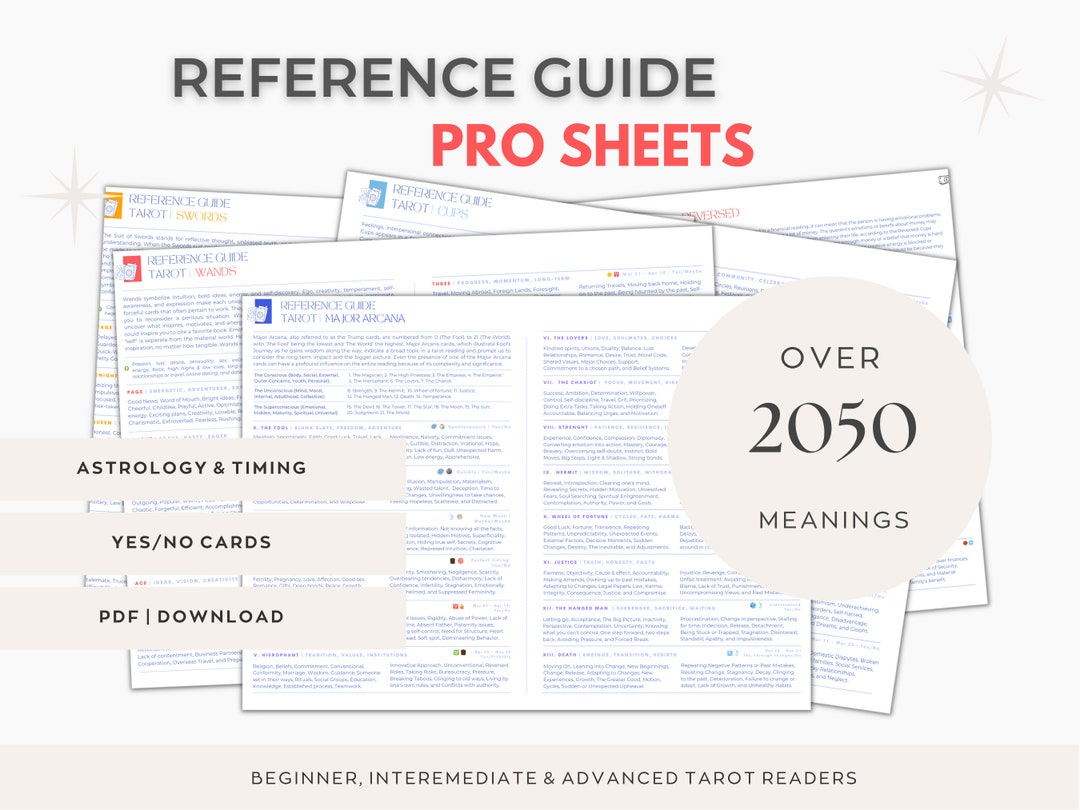 Tarot Cheat Sheet, Tarot Reference Guide, Tarot Astrology ...