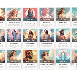 Printable Oracle Deck | GREEK MYTHOLOGY ORACLE | Printable Oracle Cards ...