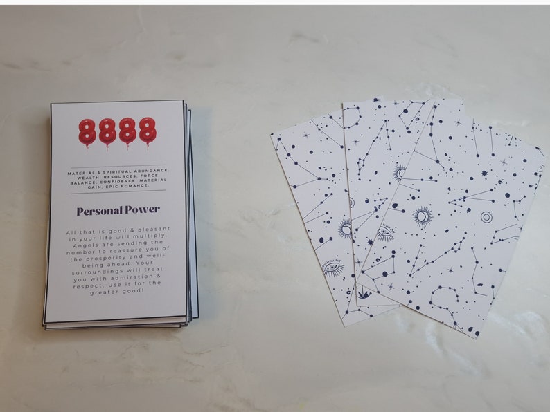 Angel Numbers Oracle Cards Oracle Cards for Print Printable - Etsy