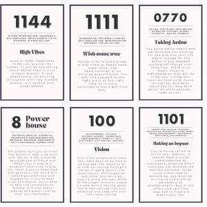 Angel Numbers Oracle Cards, Angel Number Affirmation Cards, Printable ...