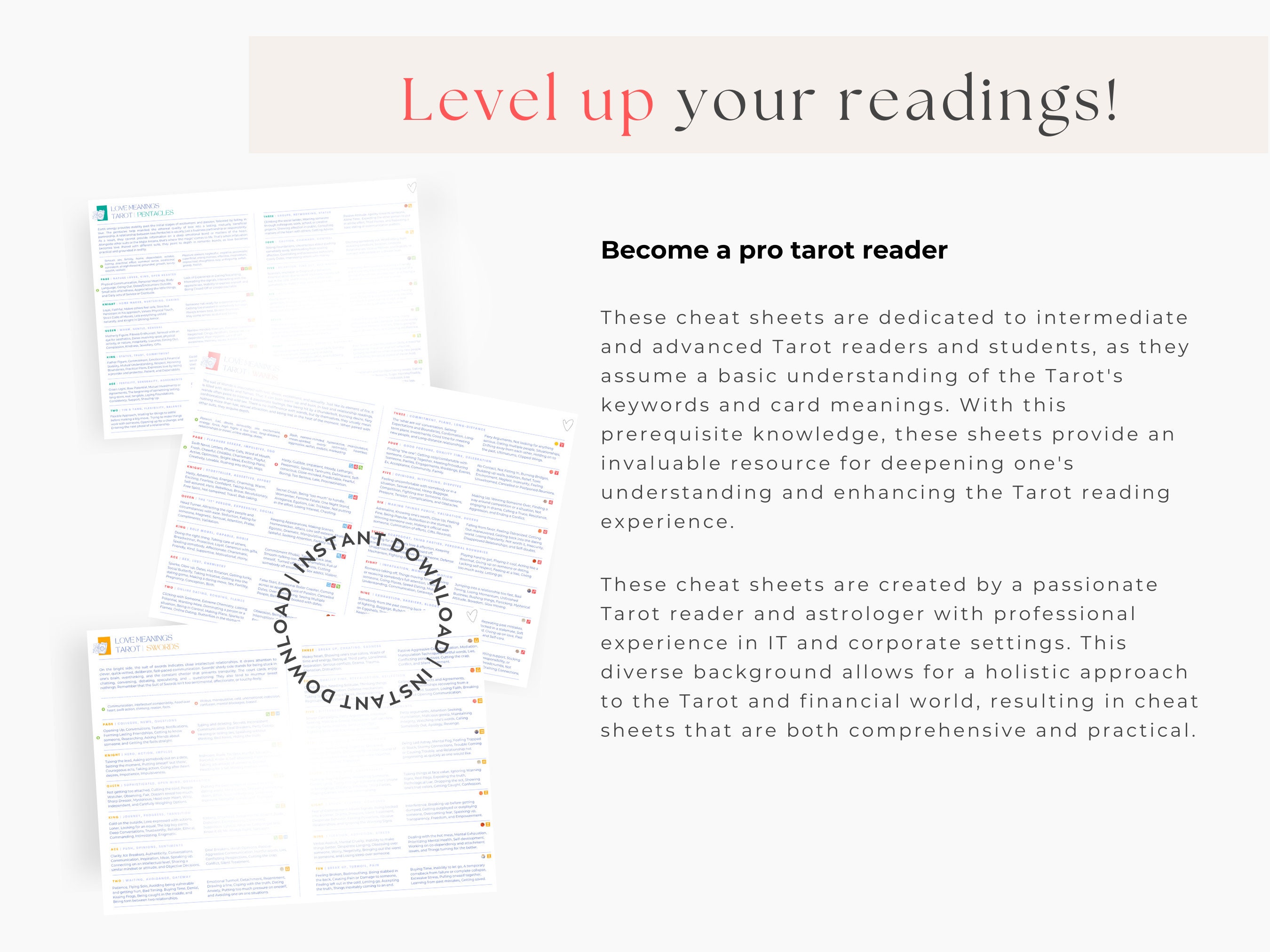 Tarot Cheat Sheet, Tarot Reference Guide, Tarot Astrology ...
