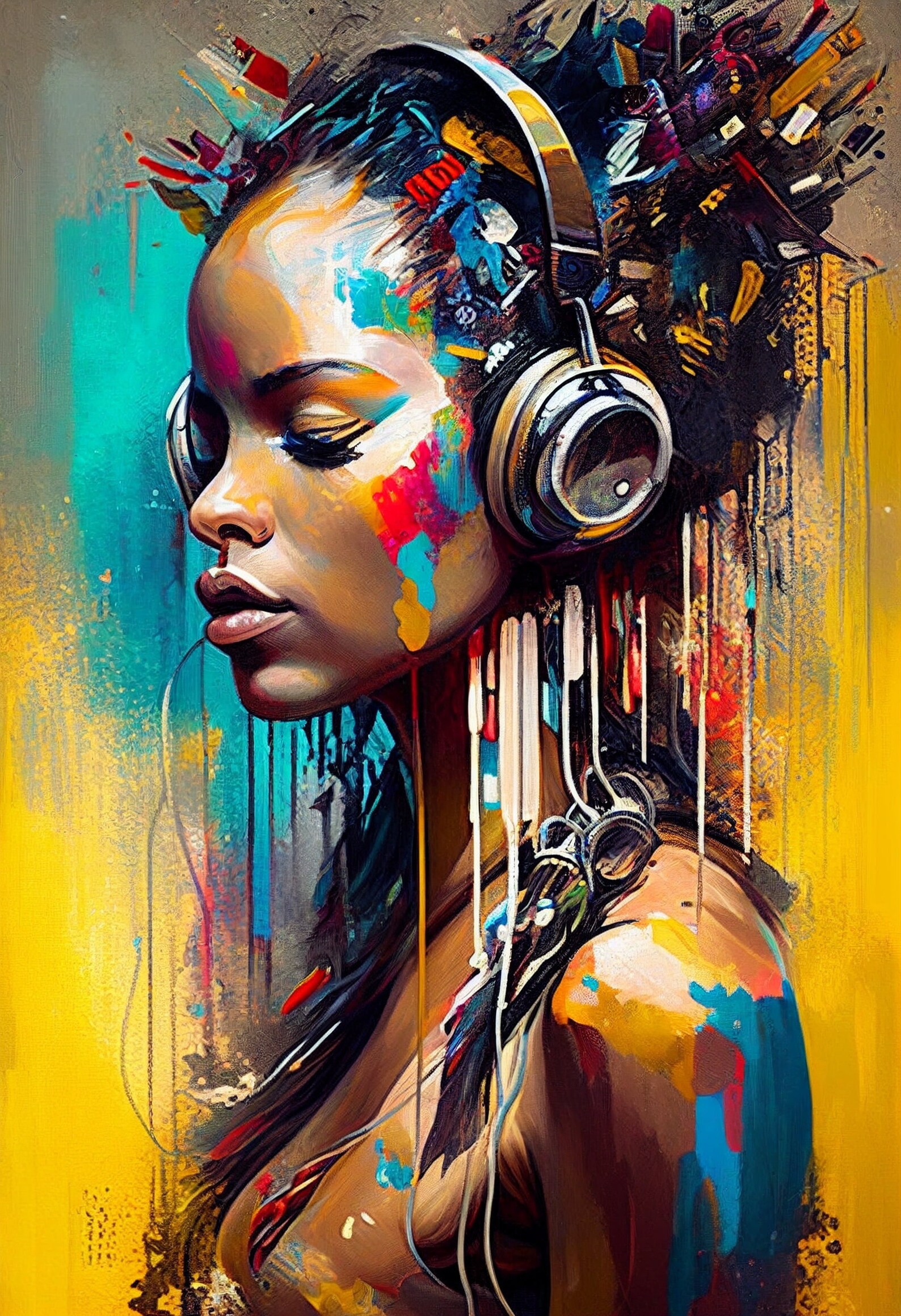 Acrylic Girl Digital Print : Add a Pop of Chic to Your Space! - Etsy