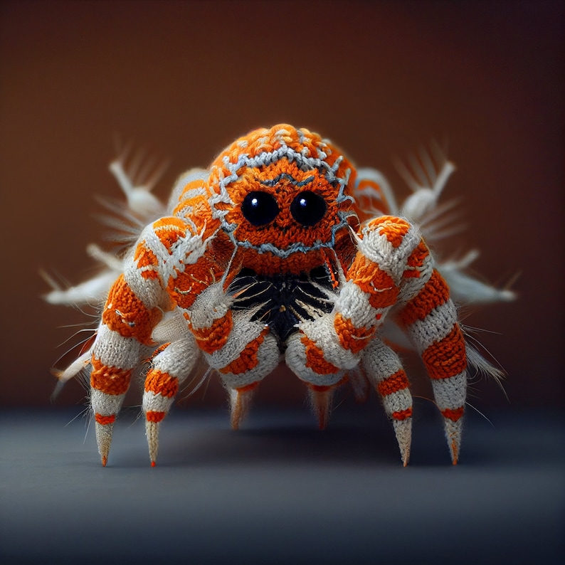 Knitted Spider Digital Print : Add a Pop of Colour to Your Space! - Etsy