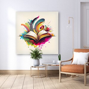 Colorful Book Swirls Poster: Whimsical Art Print (digital Download) - Etsy