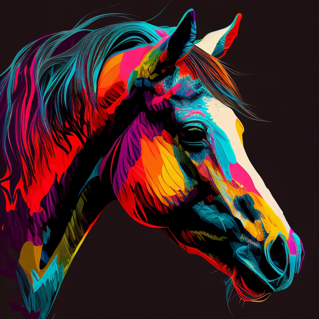 Horse Pop Art Digital Print : Bring the Majestic Home - Etsy